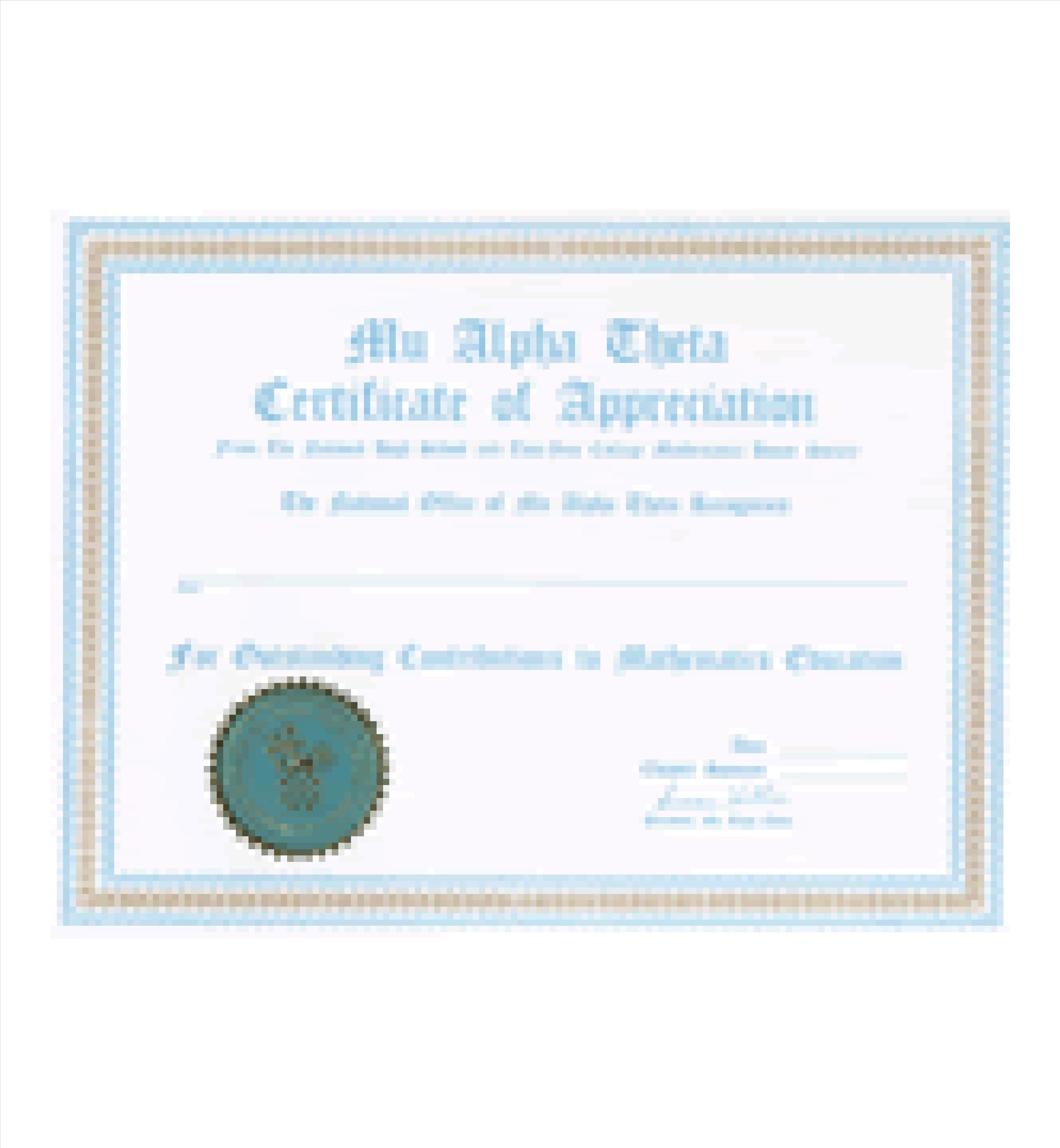 Appreciation Certificate | Mu Alpha Theta